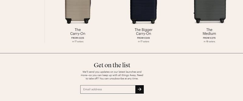 Eight effective examples of email sign up forms – Econsultancy