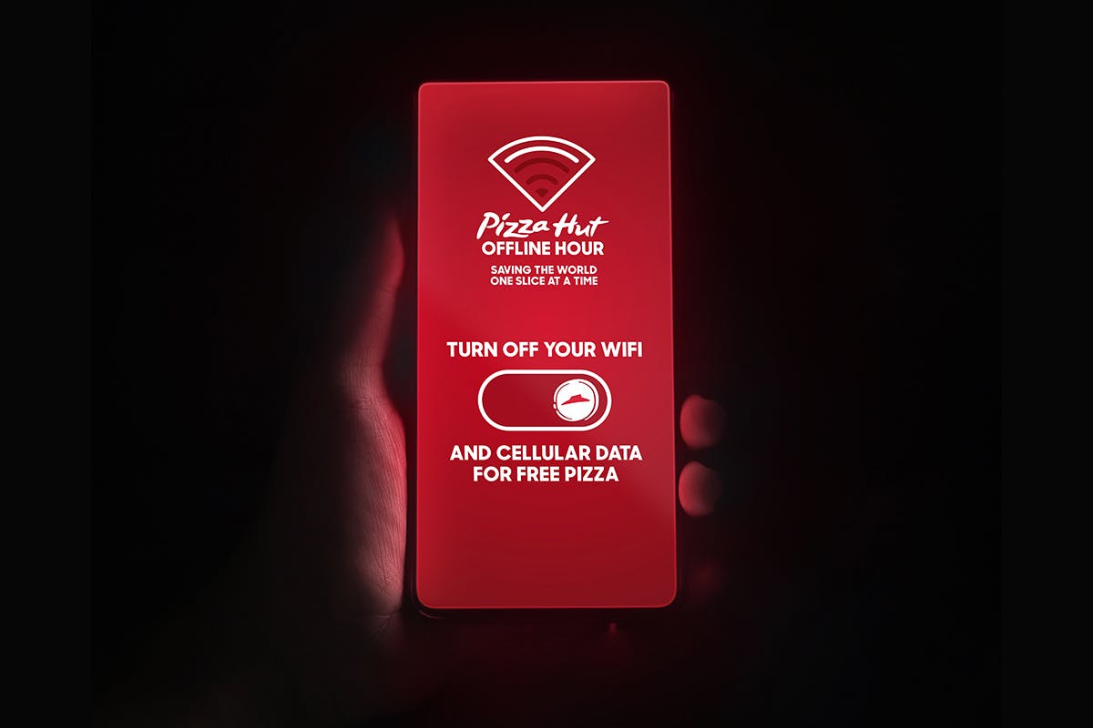 Pizza Hut encourages internet users to switch off in purpose-led campaign